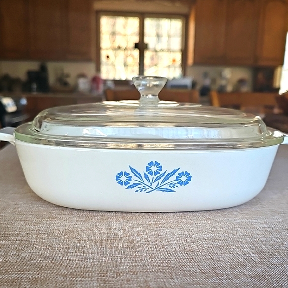 Corningware | Kitchen | Vintage Blue Flower Corningware Baker | Poshmark